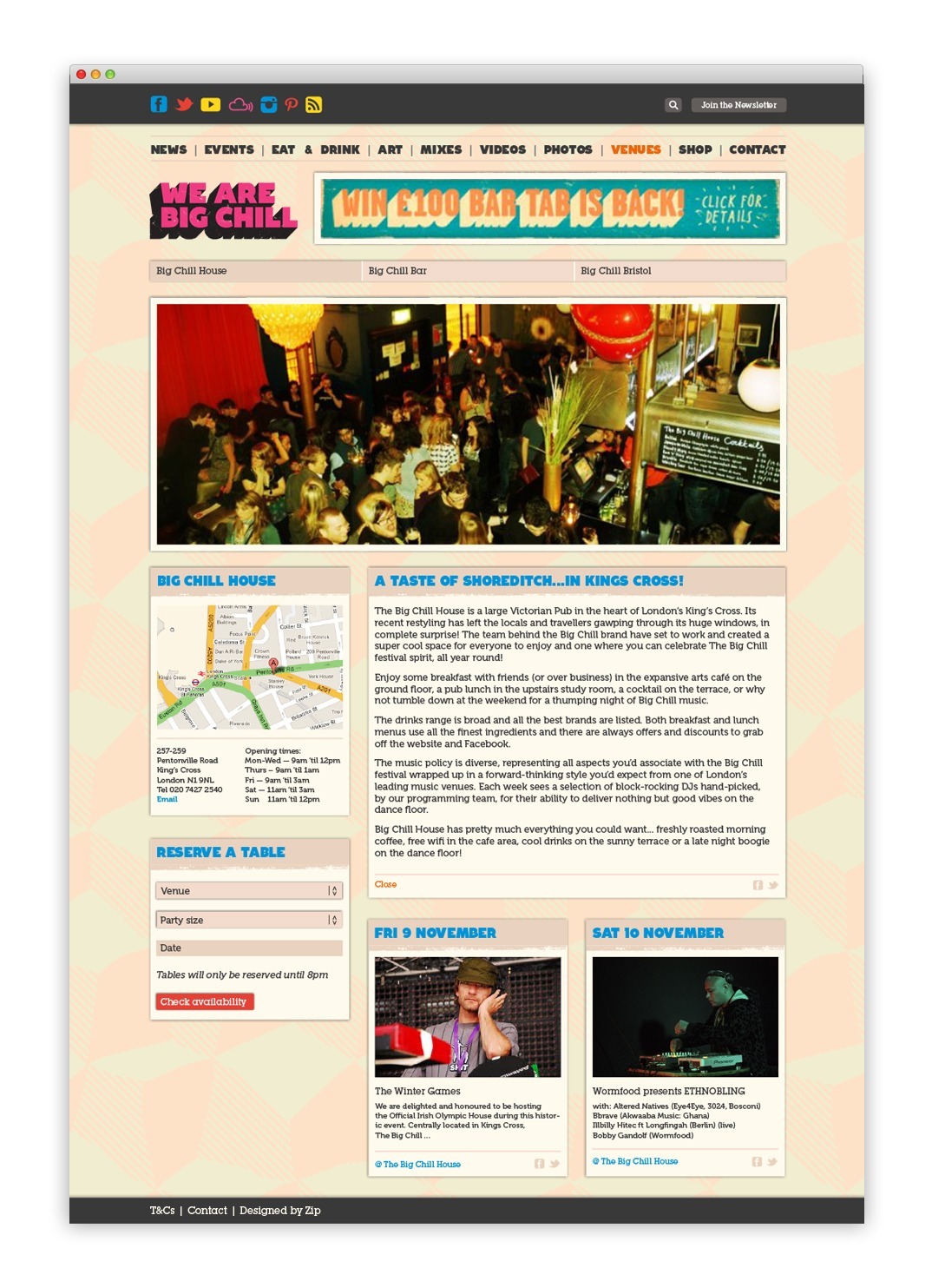 Big Chill Website | Zip Design